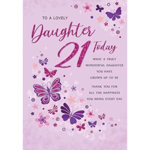 regal publishing modern milestone age birthday card 21st daughter - 9 x 6 inches -