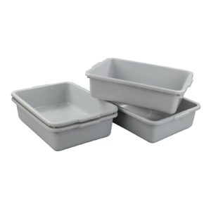 Xyskin 13 L Plastic Commercial Bus Tubs, Utility Bus Boxes, 4-Pack