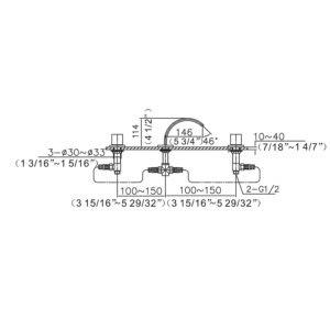 Alfi AB1326-BM Black Matte Widespread Modern Bathroom Faucet