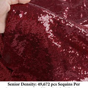 DUOBAO Sequin Backdrop Curtain 4FTx8FT Burgundy Sequins Photo Background Bridal Decoration Fabric Backdrops Glitter Wedding Party Backgrounds Drapes (4FTX8FT, Burgundy)