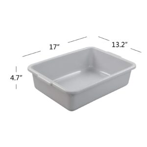 Xyskin 13 L Plastic Commercial Bus Tubs, Utility Bus Boxes, 4-Pack