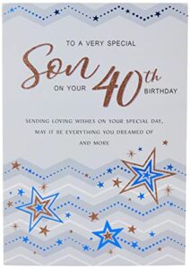 regal publishing modern milestone age birthday card 40th son - 9 x 6 inches -