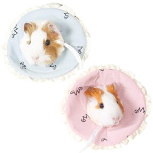 la la pet® 2pcs recovery pet collar for ferret hamster recovery cone e-collar rabbit protection cone guinea pig neck recovery elizabeth collar adjustable for small animal squirrel chinchilla, s