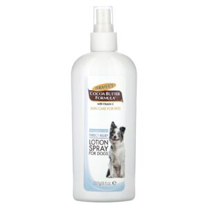 palmer's for pets cocoa butter formula direct relief lotion spray for dogs with vitamin e | fragrance free dog lotion for dry itchy skin spray on lotion for dogs - 8 oz (ff15584)