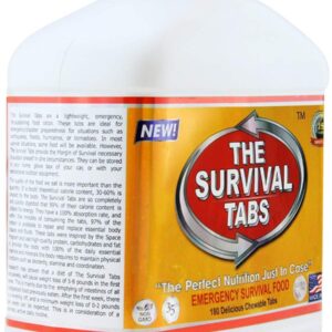 Emergency Survival Food Tablets 1 bottle 180 count Chocolate Flavored