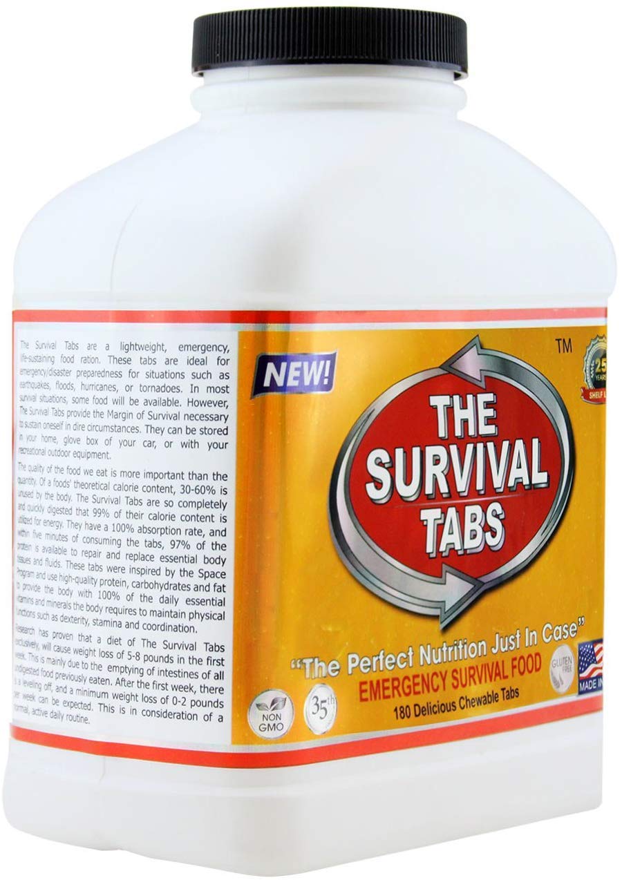 Emergency Survival Food Tablets 1 bottle 180 count Chocolate Flavored