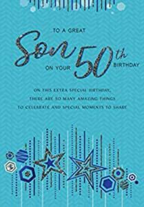 regal publishing modern milestone age birthday card 50th son - 9 x 6 inches - c80769