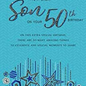 Regal Publishing Modern Milestone Age Birthday Card 50th Son - 9 x 6 inches - C80769