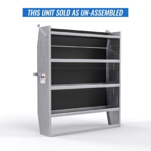 AA Products SH-6005 Steel Mid/High Roof Van Shelving Storage System Fits Transit, NV, Promaster and Sprinter, Van Shelving Units, 52''W x 60''H x 13''D