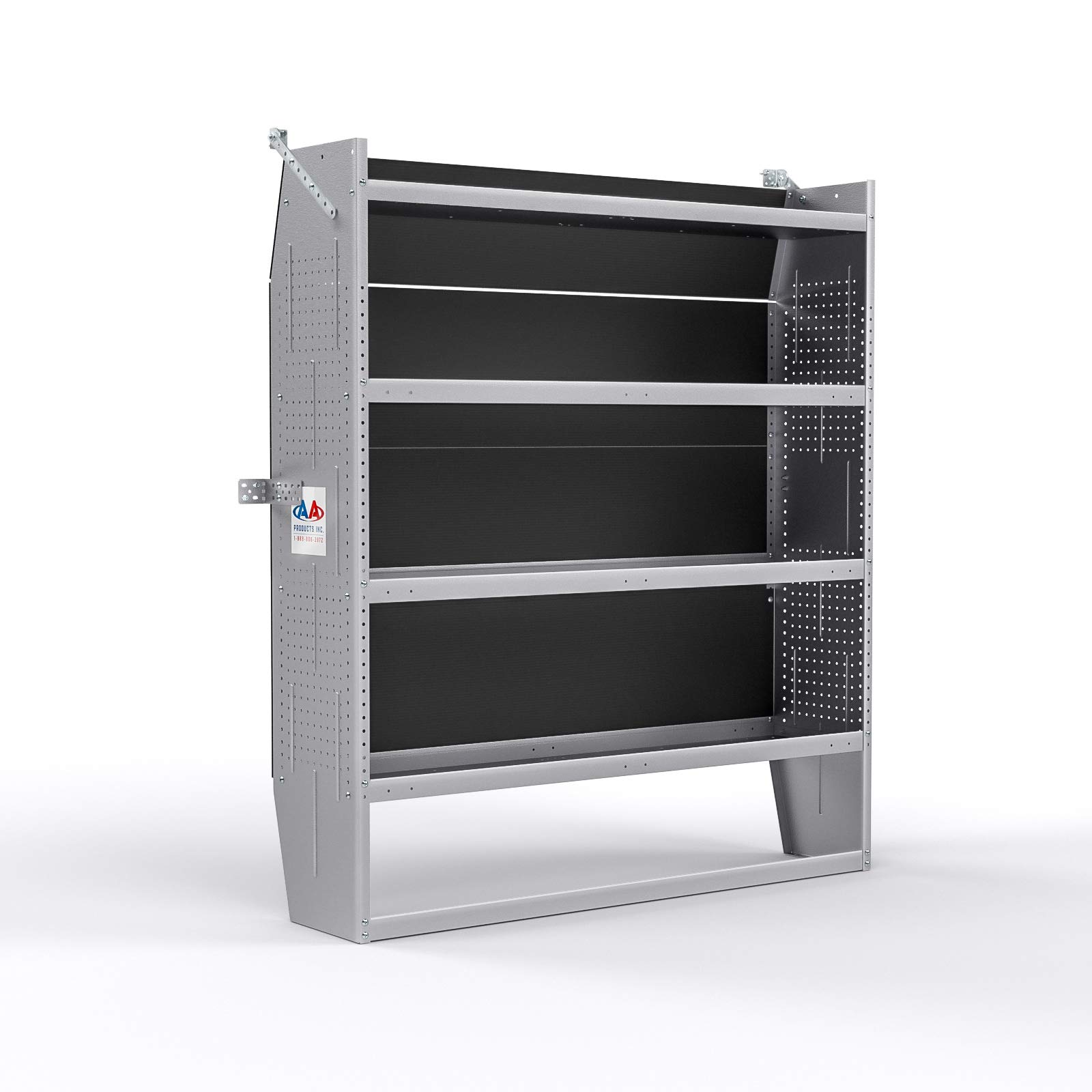 AA Products SH-6005 Steel Mid/High Roof Van Shelving Storage System Fits Transit, NV, Promaster and Sprinter, Van Shelving Units, 52''W x 60''H x 13''D