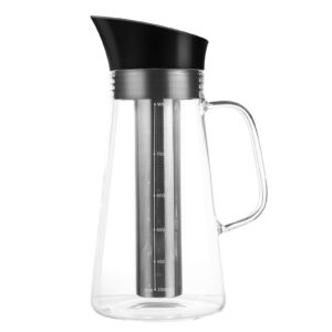 hemoton espresso machine espresso machine cold brew iced coffee maker and tea infuser with spout glass with stainless steel filter glass pitcher 1200ml stainless steel water bottle cold brew coffee