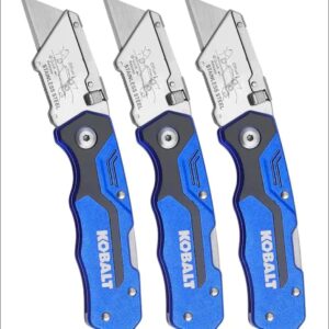 Kobalt Lockback Utility Knife 3 Piece Set with Quick Change Mechanism