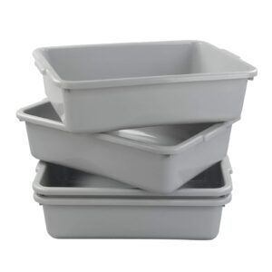 xyskin 13 l plastic commercial bus tubs, utility bus boxes, 4-pack