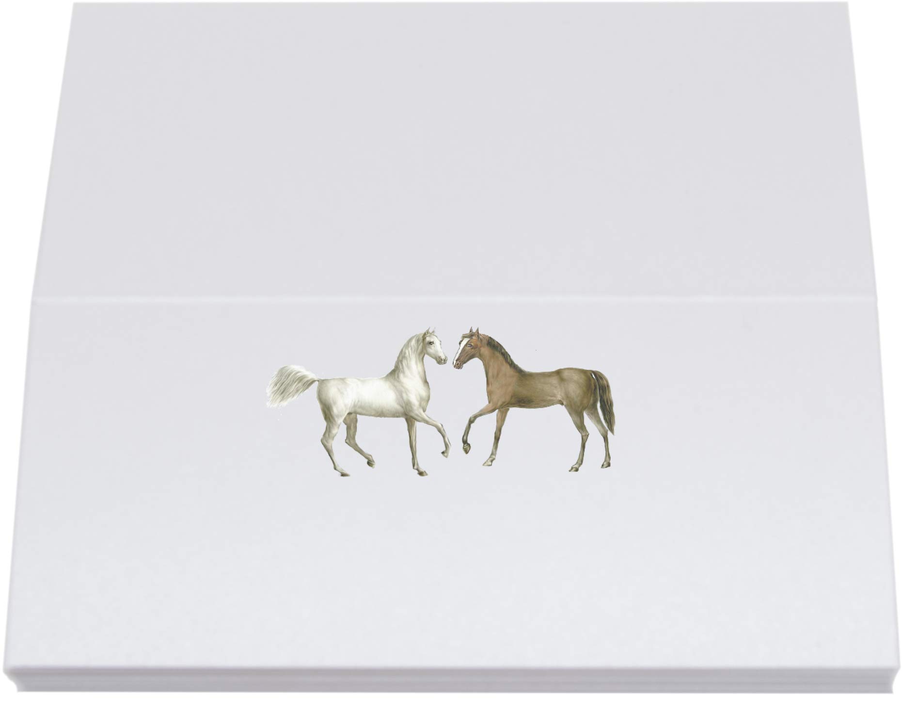 Two Horses Place Cards, Set of 25, Pre-cut and Scored - Wedding, Party, Dinner, and Special Events - Made in the USA