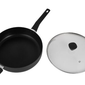 EPPMO Hard-Anodized Nonstick Jumbo Cooker, Saute Pan with Lid, Bakelite Handle, 5 Quart