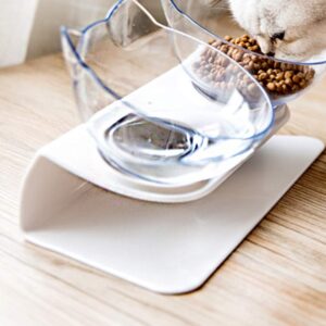 Laifug Elevated Double Cat Bowl,Pet Feeding Bowl | Raised The Bottom for Cats and Small Dogs