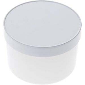 pioneer plastics 072cwhitehips white round plastic container, 3.875" w x 2.5625" h