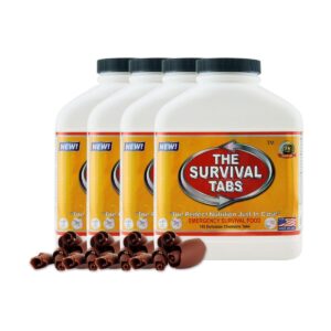 emergency survival food 4 bottles chocolate flavored 720 tabs