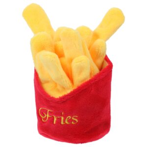 popetpop dog chew toys, plush stuffed puppy chew toys shaped plush dog toy pack hot dog french fries plush dog toy for small medium dogs