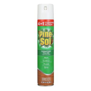 pine-sol furniture, polish 4in1 cleaning action wood polish spray wood polish spray for your cleans conditions protects and shines ounces original pine scent, yellow, lemon, 12.7 fl oz