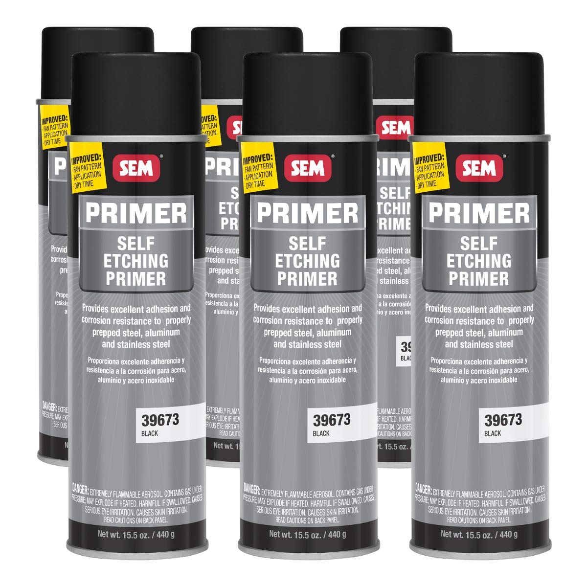 Black Self Etching Primer 15.5 oz. (6/Pack)