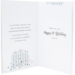 Regal Publishing Modern Milestone Age Birthday Card 21st Son - 9 x 6 inches -