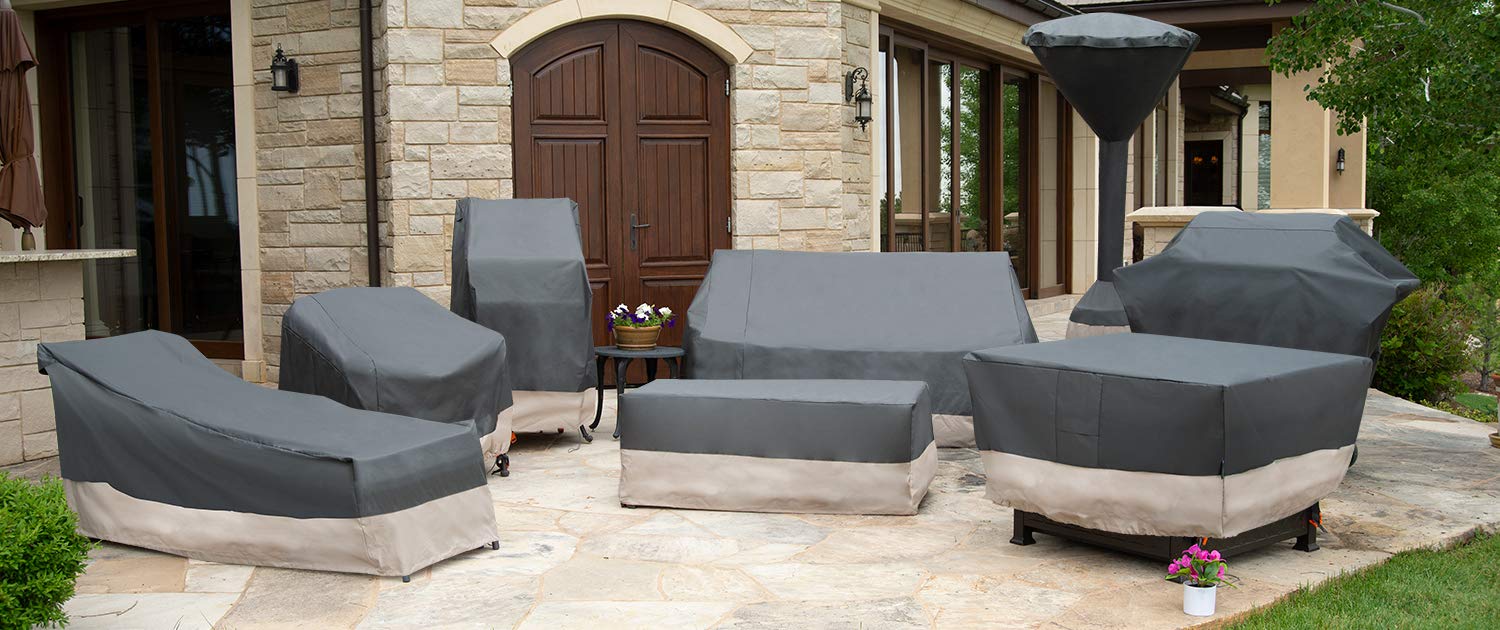 Modern Leisure Renaissance Ultralite Outdoor General Purpose Patio Furniture Cover, 140 L x 70 W x 35 H inch, Gray