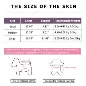 2 Pieces Winter Dog Hoodie Warm Small Dog Sweatshirts with Pocket Cotton Coat for Chihuahua Clothes Puppy Costume(S,Pink, Light Purple)