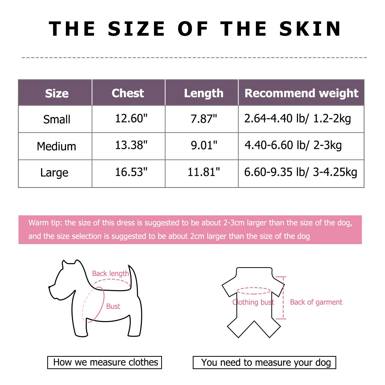 2 Pieces Winter Dog Hoodie Warm Small Dog Sweatshirts with Pocket Cotton Coat for Chihuahua Clothes Puppy Costume(S,Pink, Light Purple)