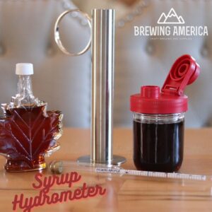 Brewing America Maple Syrup Hydrometer Test Cup for Sugar and Moisture Content Measurement for Consistently Delicious Pure Syrup - Stainless Steel - 10 Inches Tall