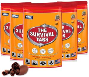 survival tabs 5-pack 24 tabs per pack chocolate