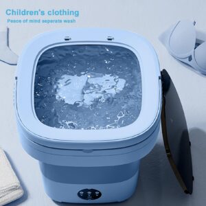 Portable Washing Machine,9L Large Capacity Small Washing Machine,Foldable Washing Machine Washing Small Pieces of Clothing, Baby Clothes,Underwear,Socks…