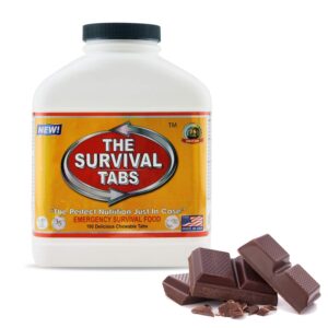 emergency survival food tablets 1 bottle 180 count chocolate flavored