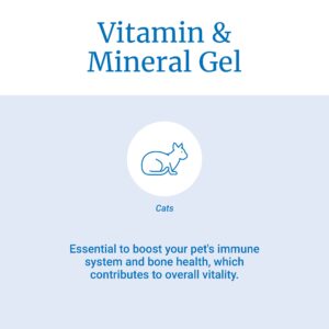 Pet-Ag Vitamin & Mineral Gel Supplement for Cats - 3.5 oz, Pack of 2 - Provides Basic Daily Vitamins & Minerals for Cats 4 Months and Older - Easy to Digest