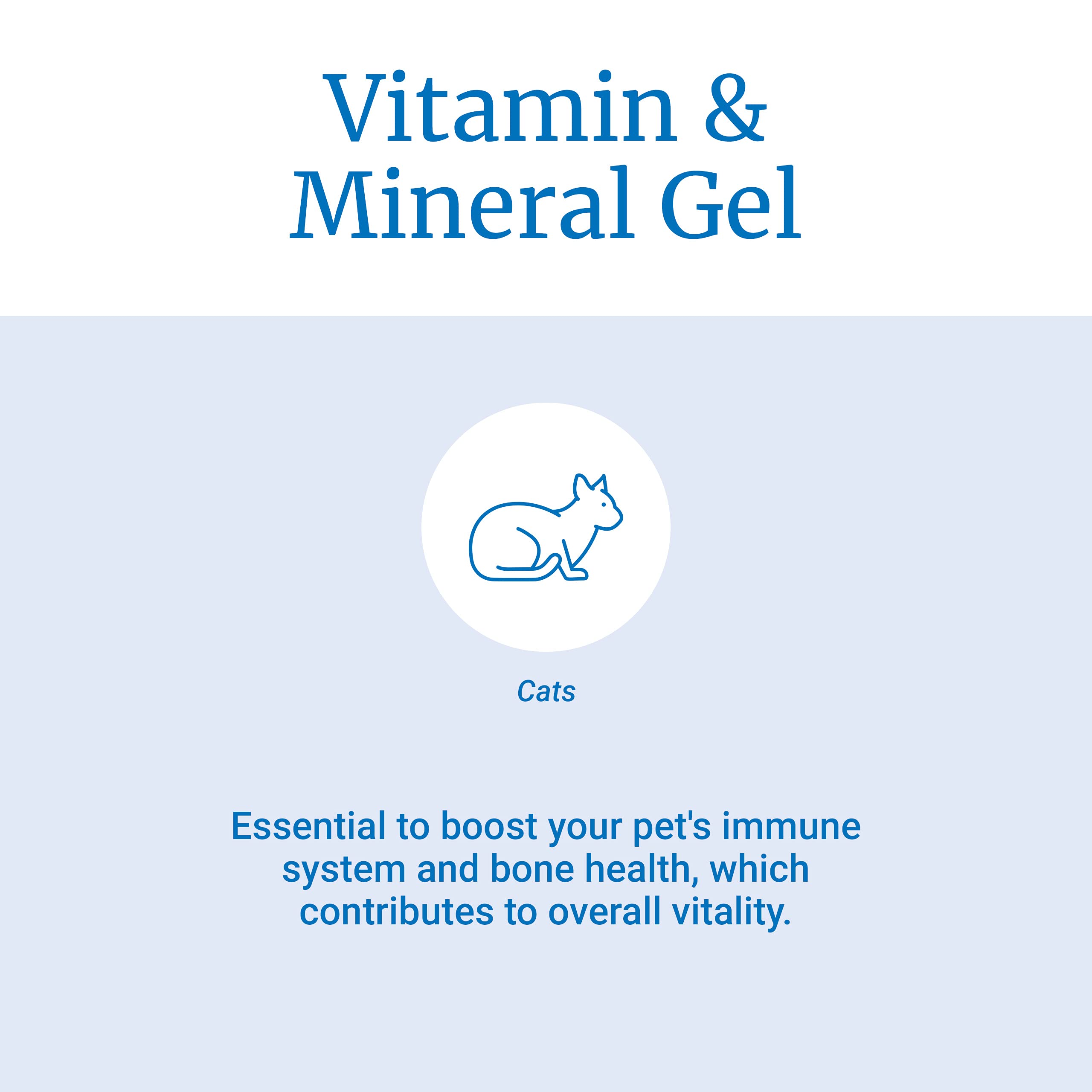 Pet-Ag Vitamin & Mineral Gel Supplement for Cats - 3.5 oz, Pack of 2 - Provides Basic Daily Vitamins & Minerals for Cats 4 Months and Older - Easy to Digest