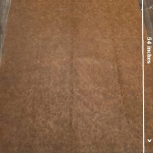 NAT Leathers Brown Distressed 24 inch x 54 inch Vegan Faux Leather Fabric Sheet Synthetic Pleather 0.9 mm Soft Smooth Upholstery 9 sq.ft. (24" x 54" -2/3 of Yard) (Brown Distressed)