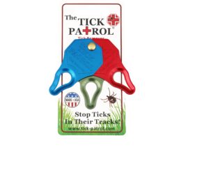 the tick patrol tick remover 3-pack - for people & pets - stop ticks in their tracks! (blue, red, green)