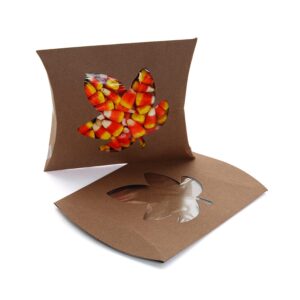 fun express fall leaf pillow boxes – decorative party favor boxes for autumn celebrations thanksgiving & seasonal events – perfect for gifts & treats – ideal for fall parties & gatherings – 24 pieces