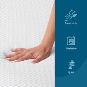 LUCID Lavender Infused Memory Foam Mattress Topper with Cover – 3 Inch Mattress Topper – 5 Comfort Zones Relieve Pressure – CertiPUR-US Certified Foam - King