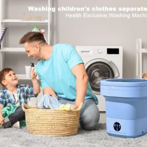 Portable Washing Machine,9L Large Capacity Small Washing Machine,Foldable Washing Machine Washing Small Pieces of Clothing, Baby Clothes,Underwear,Socks…