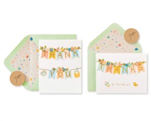 papyrus baby thank you cards with envelopes, floral (20-count)