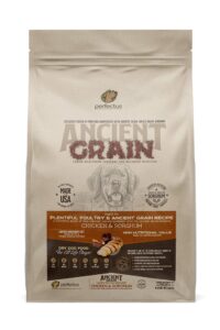 perfectus plentiful poultry and ancient grain recipe - natural, non gmo, high protein premium dry dog food 8 lbs bag