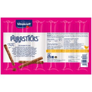 Vitakraft PurrSticks Meaty Cat Sticks - Chicken - Segmented and Breakable Meatstick - Deliciously Tender - Multi Pack of 4