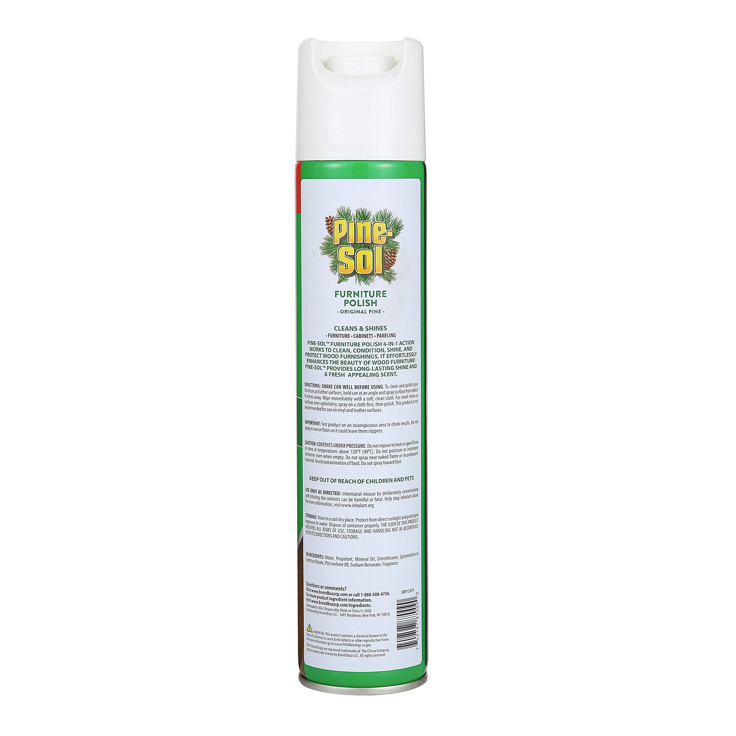 Pine-Sol Furniture, Polish 4in1 Cleaning Action Wood Polish Spray Wood Polish Spray for Your Cleans Conditions Protects and Shines Ounces Original Pine Scent, Yellow, Lemon, 12.7 Fl Oz