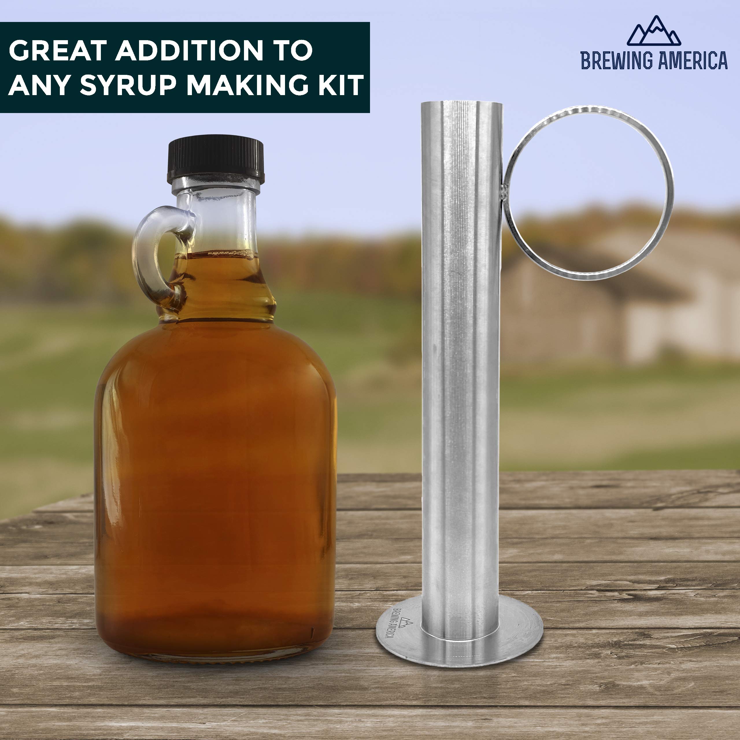 Brewing America Maple Syrup Hydrometer Test Cup for Sugar and Moisture Content Measurement for Consistently Delicious Pure Syrup - Stainless Steel - 10 Inches Tall