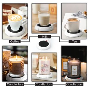 Candle Warmer Plate Safely Releases Scents Without a Flame- Used as Candle Jar Warmer, Candle Melter, Coffee Warmer, Mug Warmer, Cup Warmer in Your Home & Office, 1 Pack, White