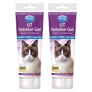 pet-ag ut solution gel supplement for cats - 3.5 oz, pack of 2 - supports a healthy urinary tract for cats 6 months and older