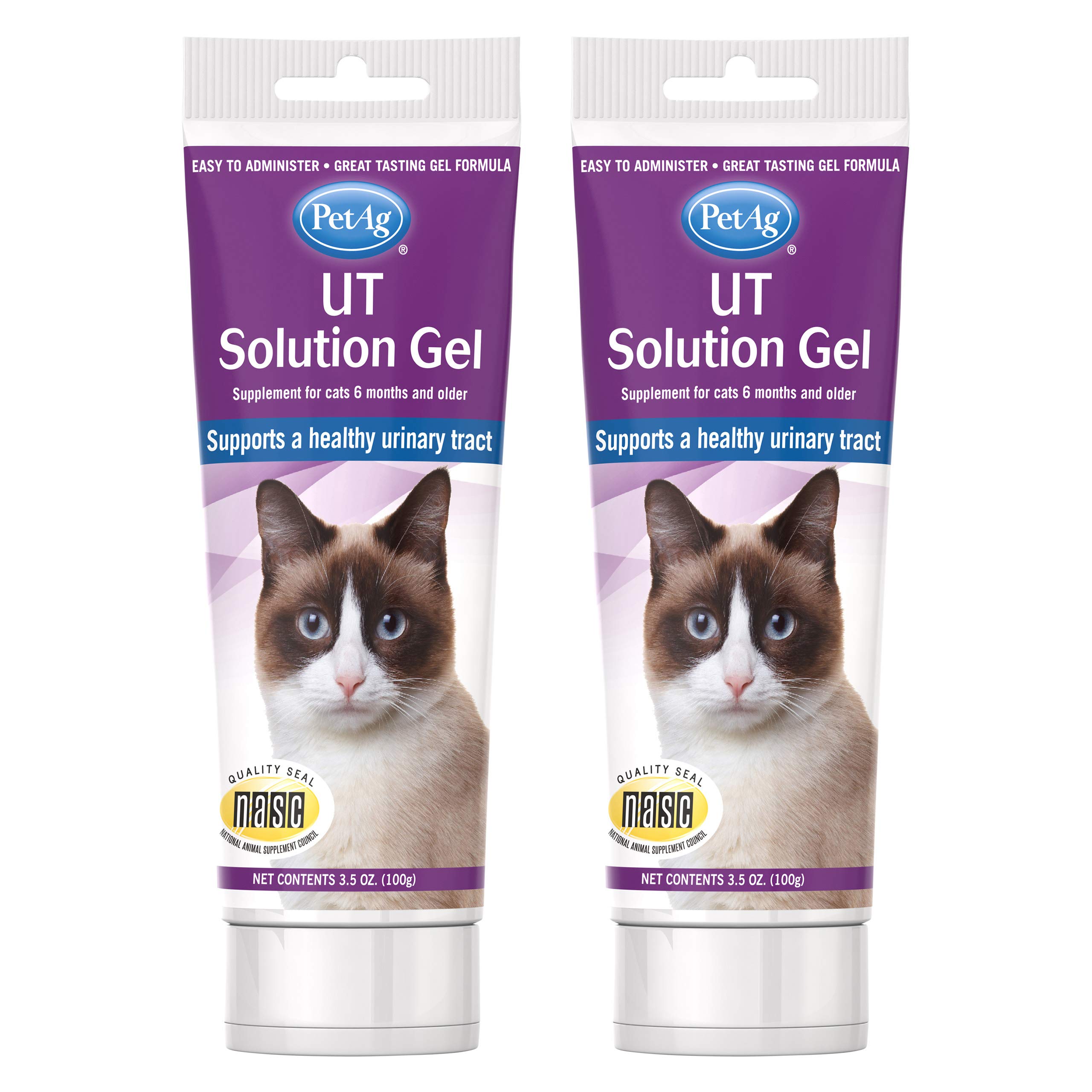 Pet-Ag UT Solution Gel Supplement for Cats - 3.5 oz, Pack of 2 - Supports a Healthy Urinary Tract for Cats 6 Months and Older