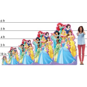 Party City Once Upon a Time Disney Princess Cardboard Cutout, 5ft Tall, Birthday Party Supplies, 1 Count