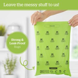 Pogi’s Compostable Dog Poop Bags - 140 Plant-based Grab & Go Dog Waste Bags - Leak-Proof, Extra-Large, ASTM D6400, EN 13432 Certified Poop Bags for Dogs